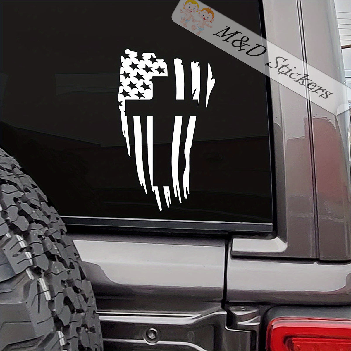 US Flag cross (4.5" - 30") Vinyl Decal in Different colors & size for ...
