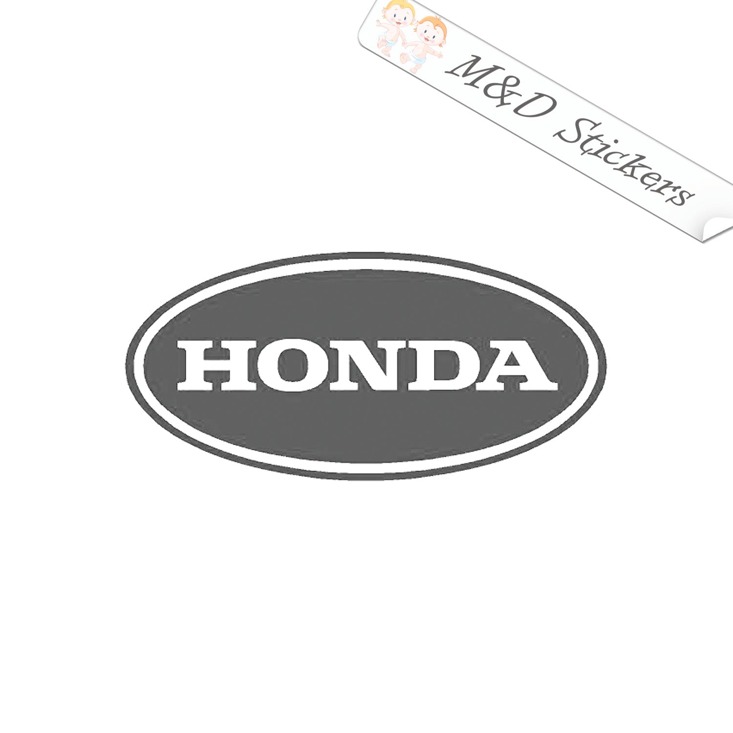 Honda Round Logo (4.5" - 30") Vinyl Decal in Different colors & size f ...