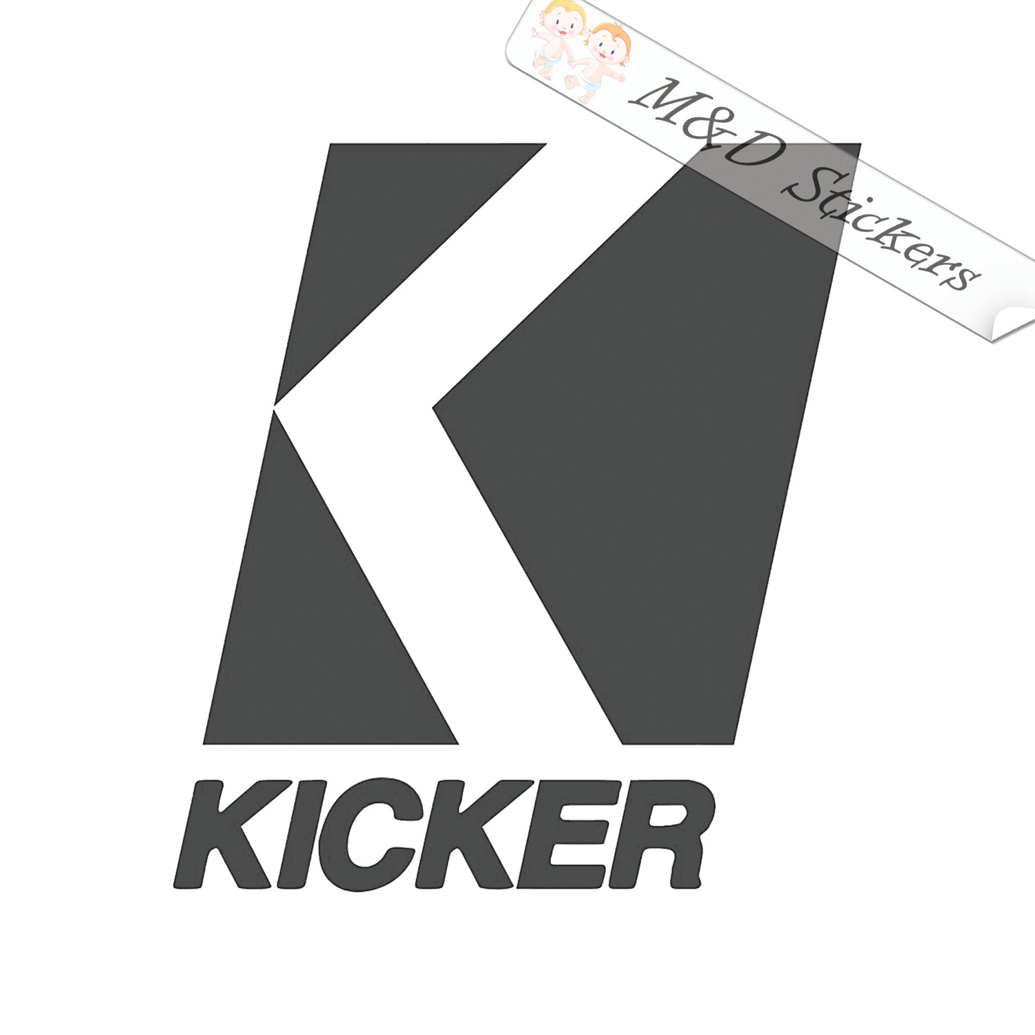 Kicker Audio Logo (4.5" - 30") Vinyl Decal in Different colors & size ...