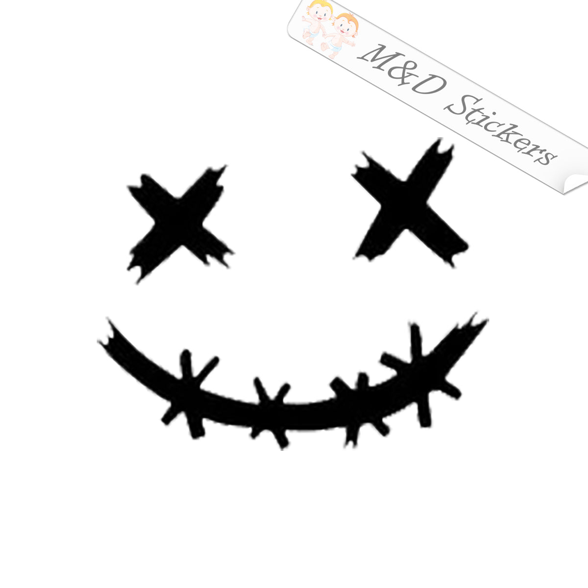 Smiley Face (4.5" - 30") Vinyl Decal in Different colors & size for Ca ...