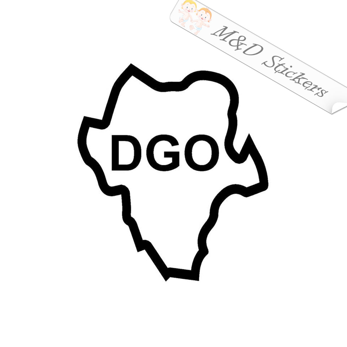 Durango Mexico State Map Shape (4.5" - 30") Vinyl Decal in Different c ...