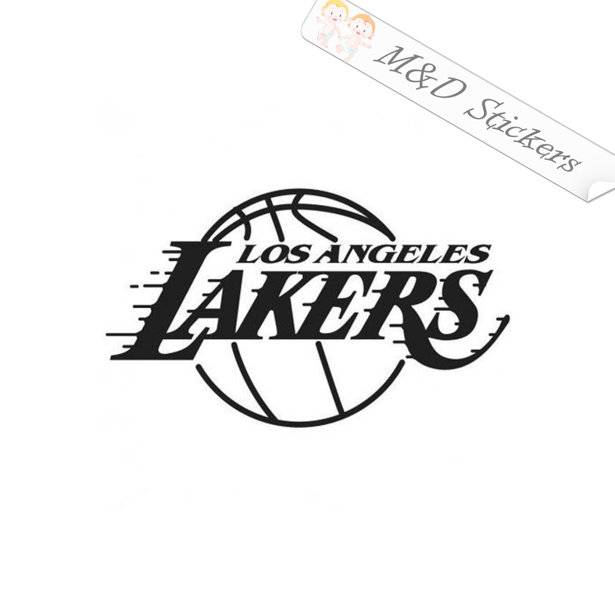 Los Angeles Lakers Logo Basketball NBA (4.5" - 30") Vinyl Decal in Dif ...