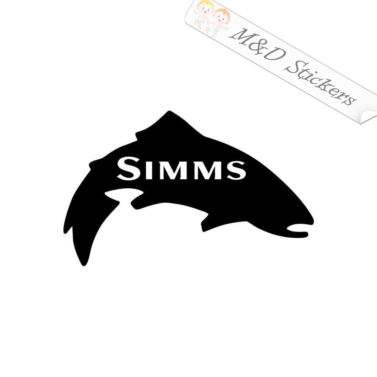 Simms Fishing Logo (4.5" - 30") Vinyl Decal in Different colors & size ...