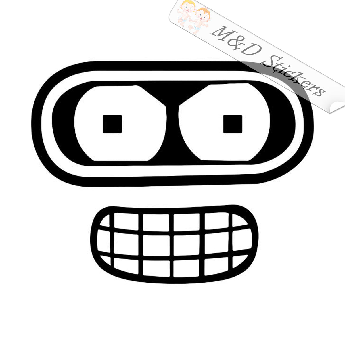 Angry Bender (4.5" - 30") Vinyl Decal in Different colors & size for C ...