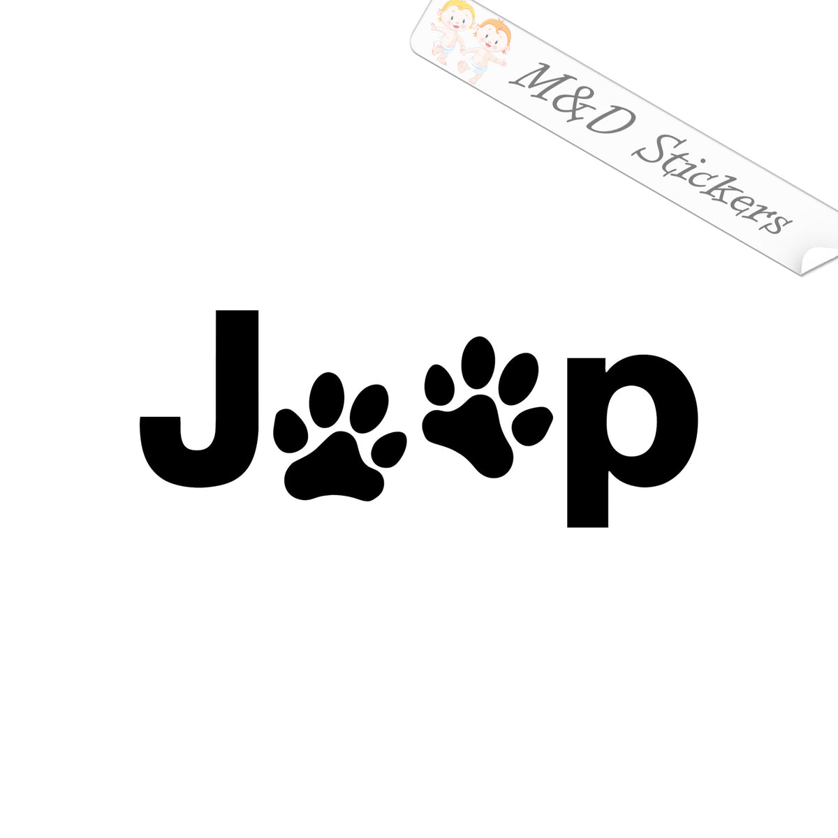 Dog Jeep Script (4.5" - 30") Vinyl Decal in Different colors & size fo ...
