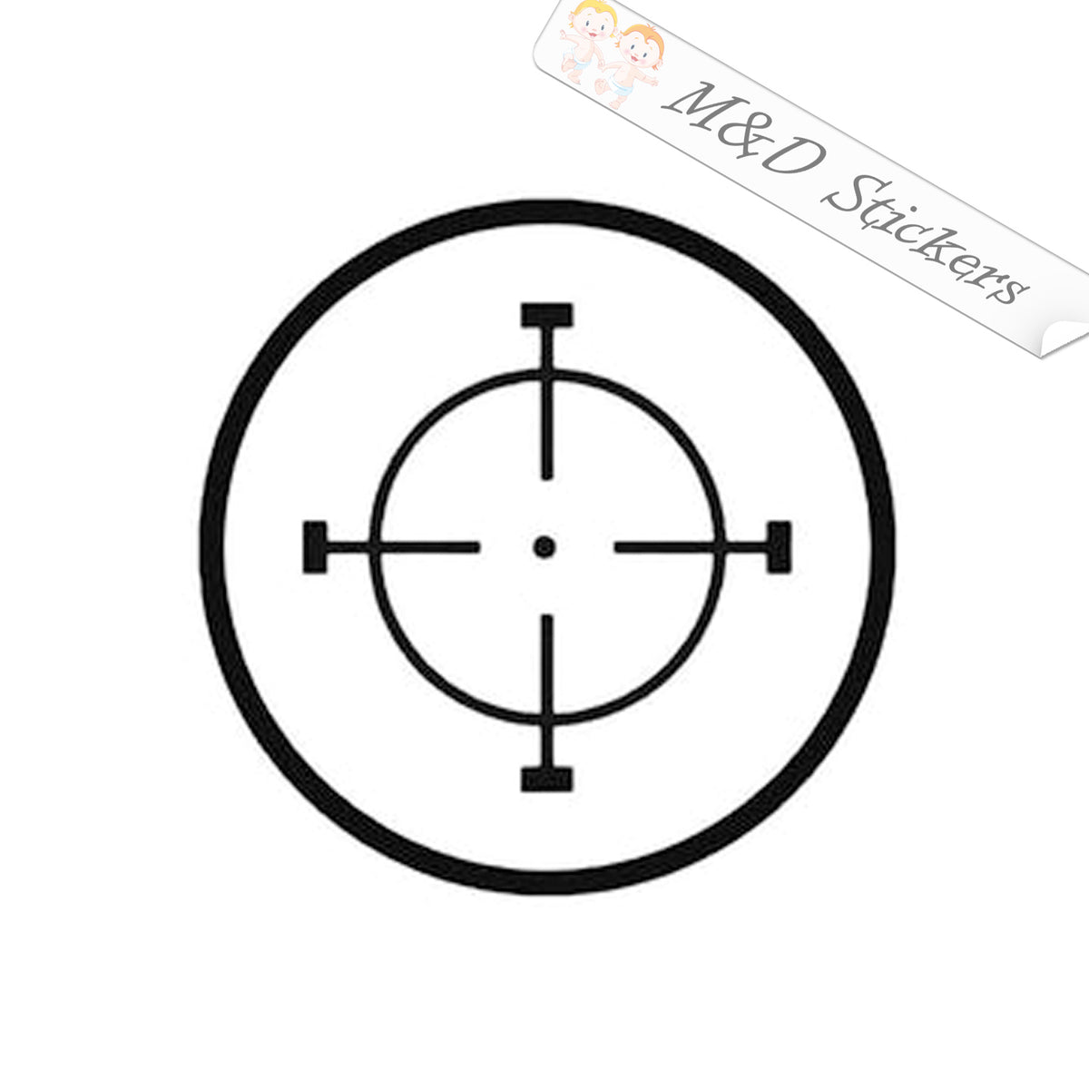 Hunting Crosshair (4.5" - 30") Vinyl Decal in Different colors & size ...