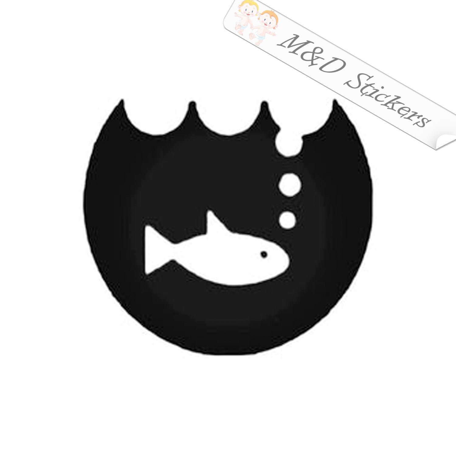 Fish bowl (4.5" - 30") Vinyl Decal in Different colors & size for Cars ...