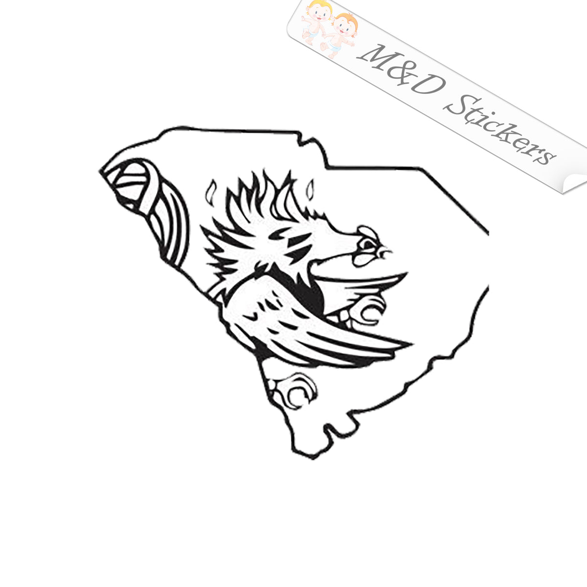 South Carolina Gamecocks (4.5" - 30") Vinyl Decal in Different colors ...