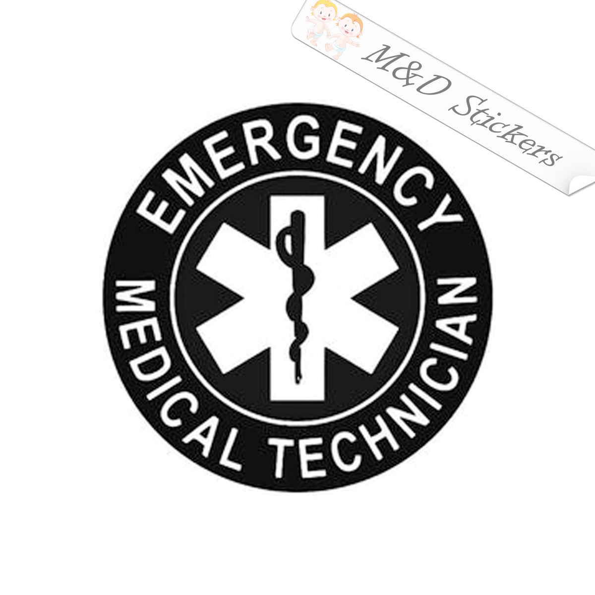 EMT Emergency Medical technician (4.5" - 30") Vinyl Decal in Different ...