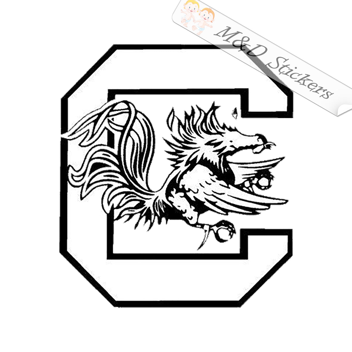 South Carolina Gamecocks Logo (4.5" - 30") Vinyl Decal in Different co ...