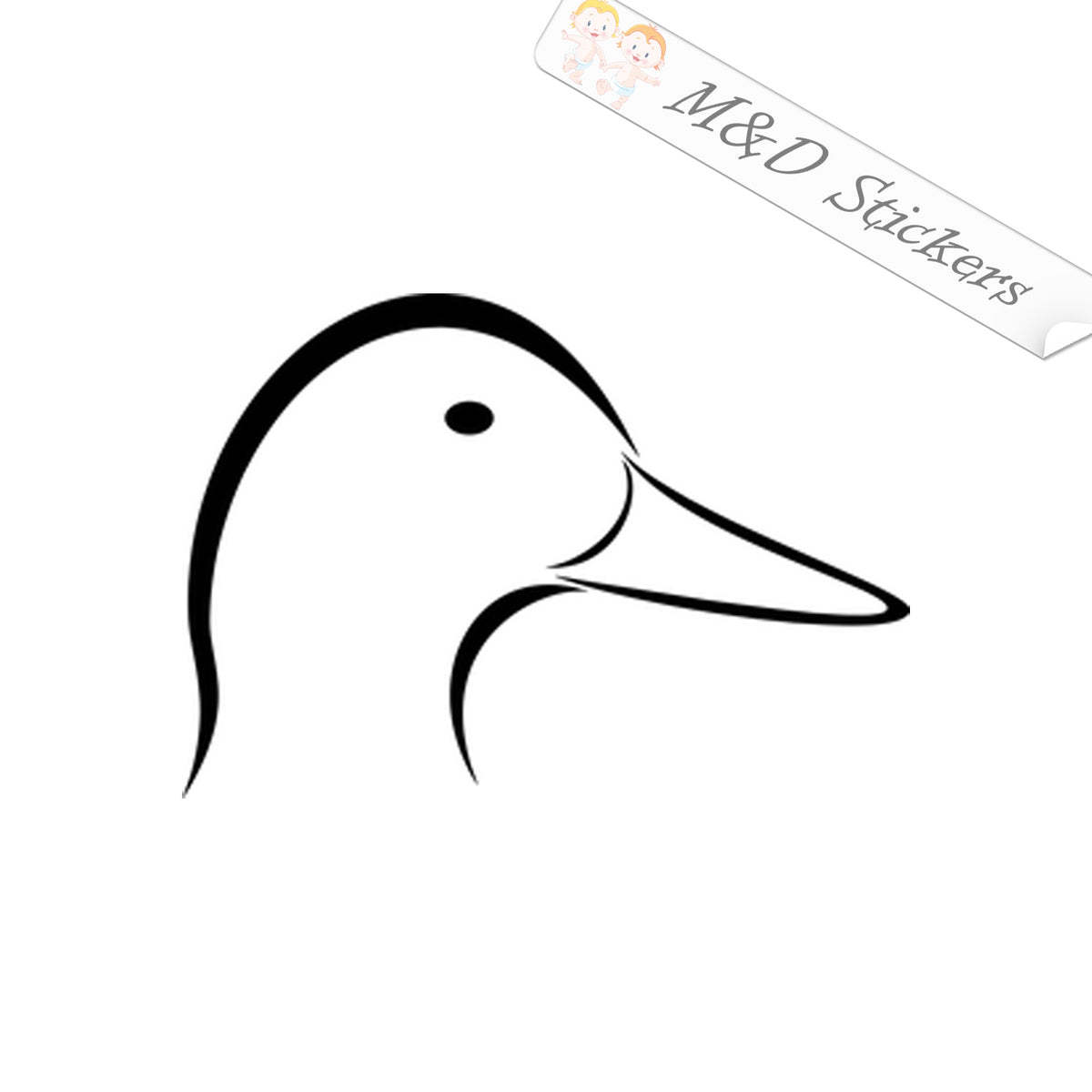 Duck head (4.5" - 30") Vinyl Decal in Different colors & size for Cars ...