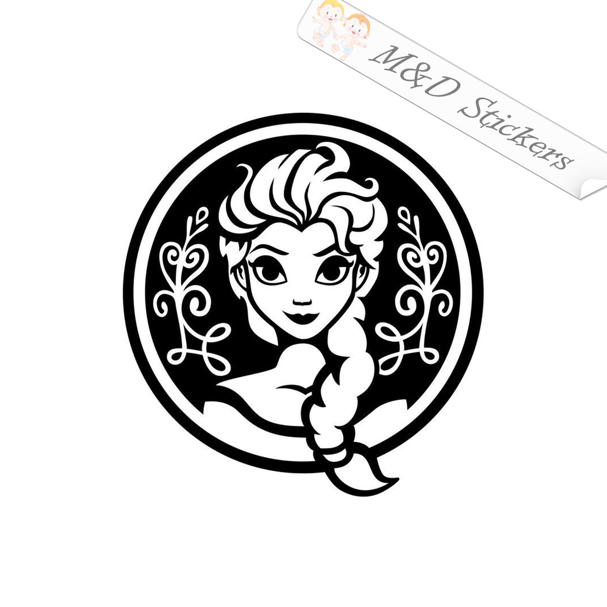 2x Elza Frozen Vinyl Decal Sticker Different colors & size for Cars/Bi ...