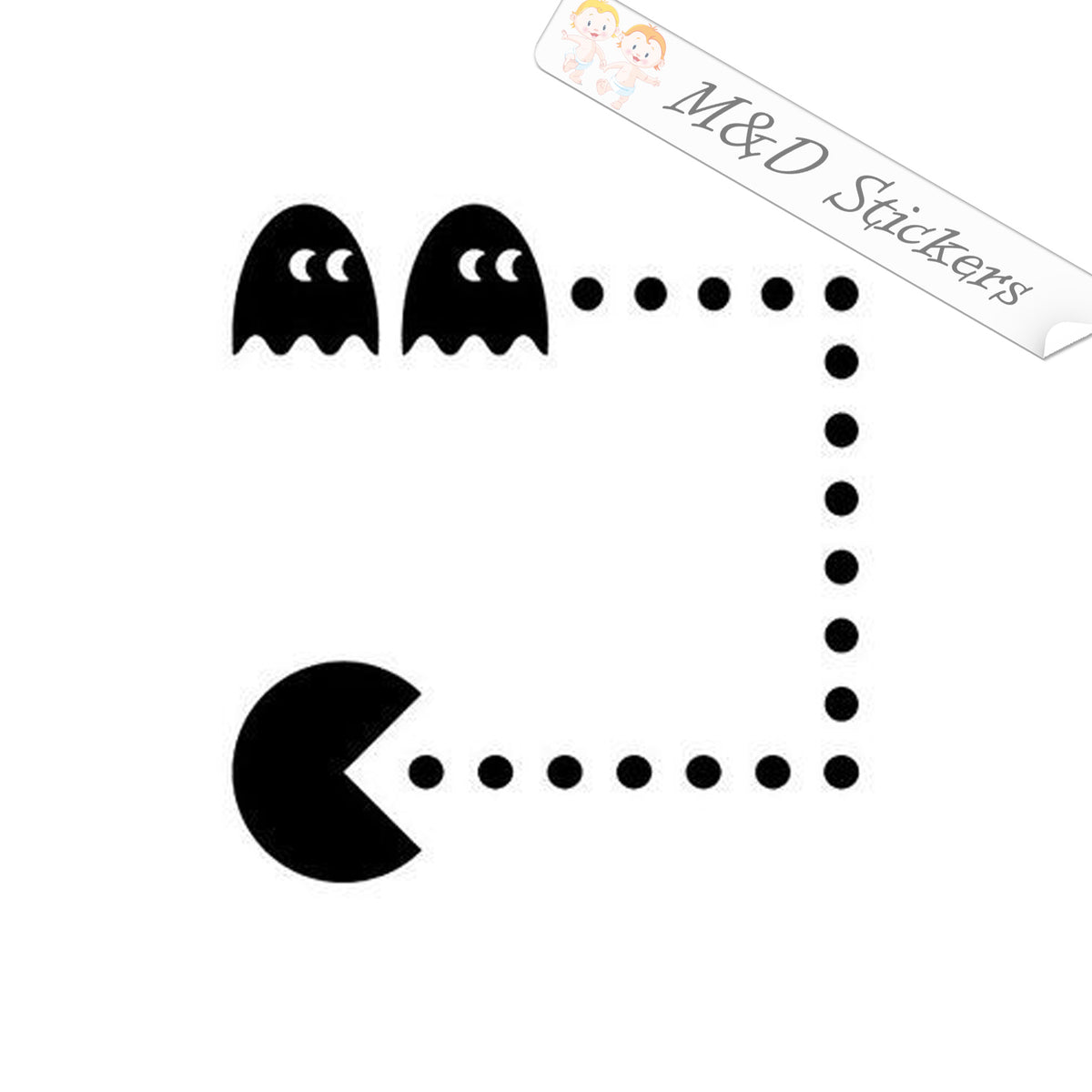 2x Pacman Video Game Vinyl Decal Sticker Different colors & size for C ...