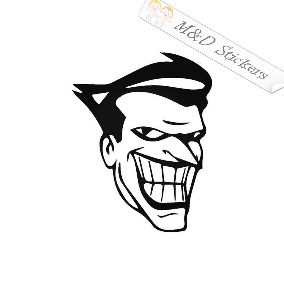 2x Joker Vinyl Decal Sticker Different colors & size for Cars/Bikes/Wi ...