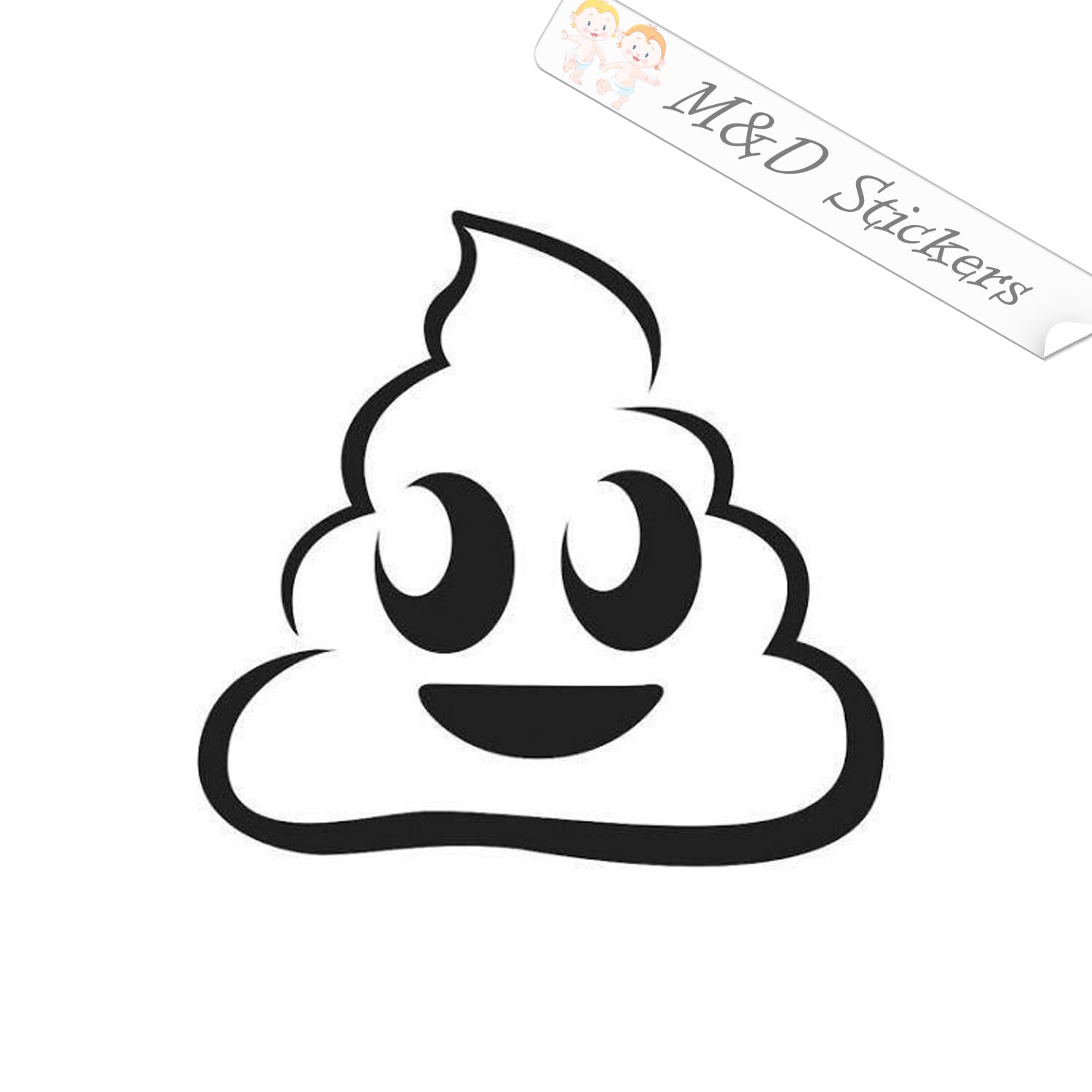 2x Poop Vinyl Decal Sticker Different colors & size for Cars/Bikes/Win ...