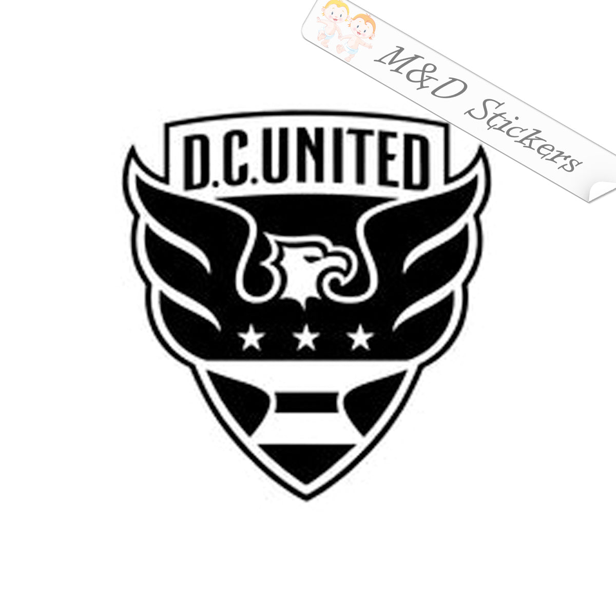 MLS D.C. United Football Club Soccer Logo (4.5" - 30") Decal in Differ ...