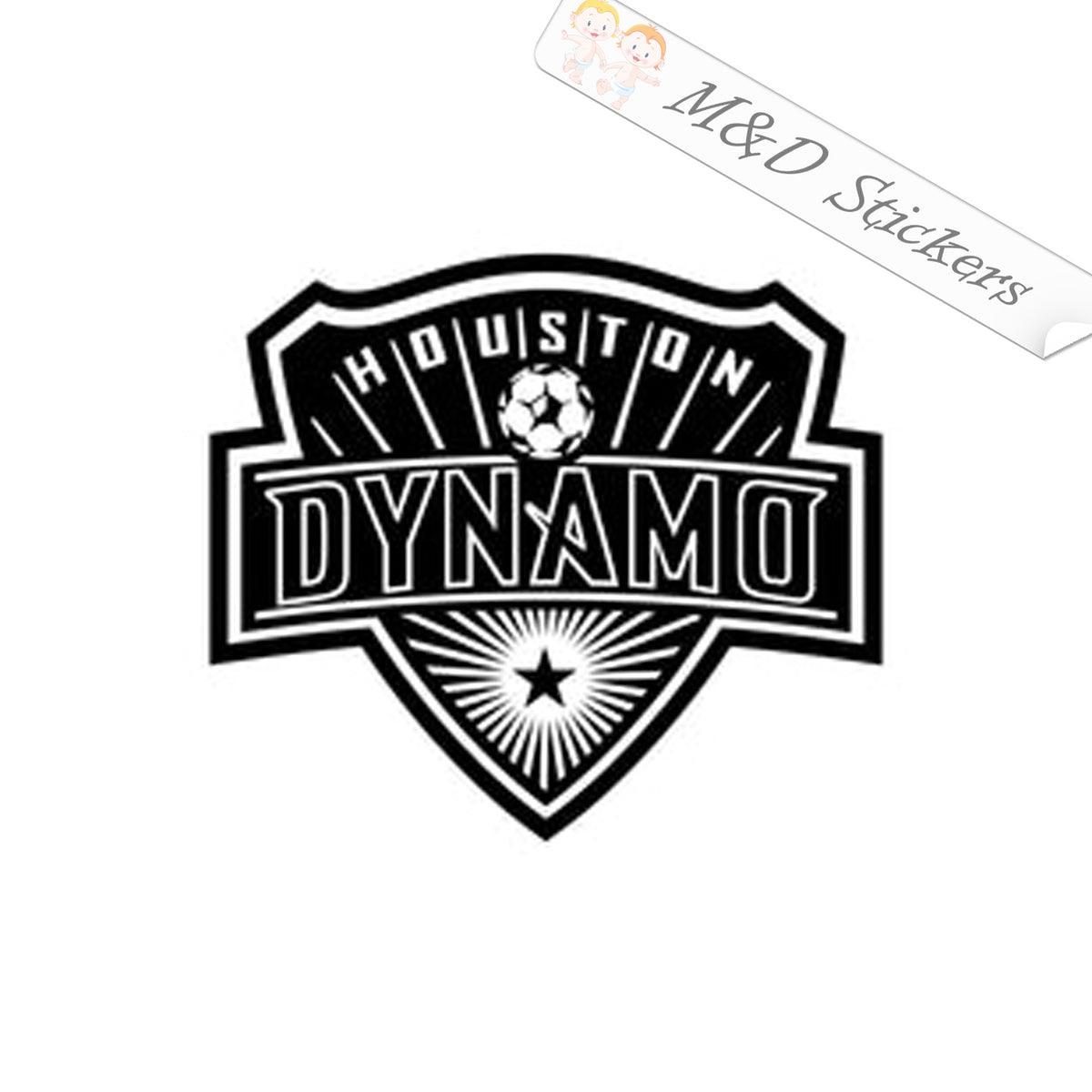 MLS Houston Dynamo FC Soccer Logo (4.5" - 30") Decal in Different colo ...