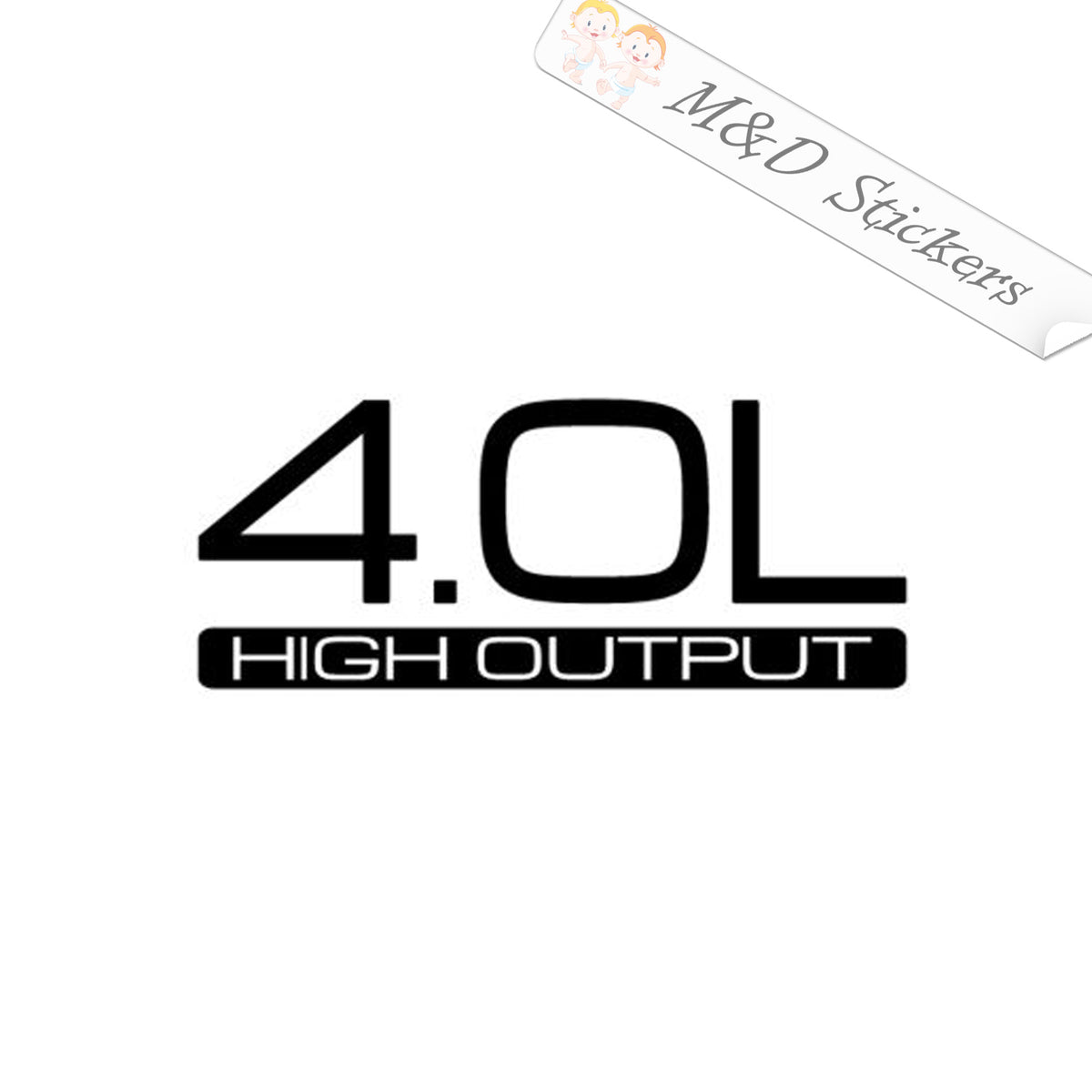 Jeep 4l high output Script (4.5" - 30") Vinyl Decal in Different color ...