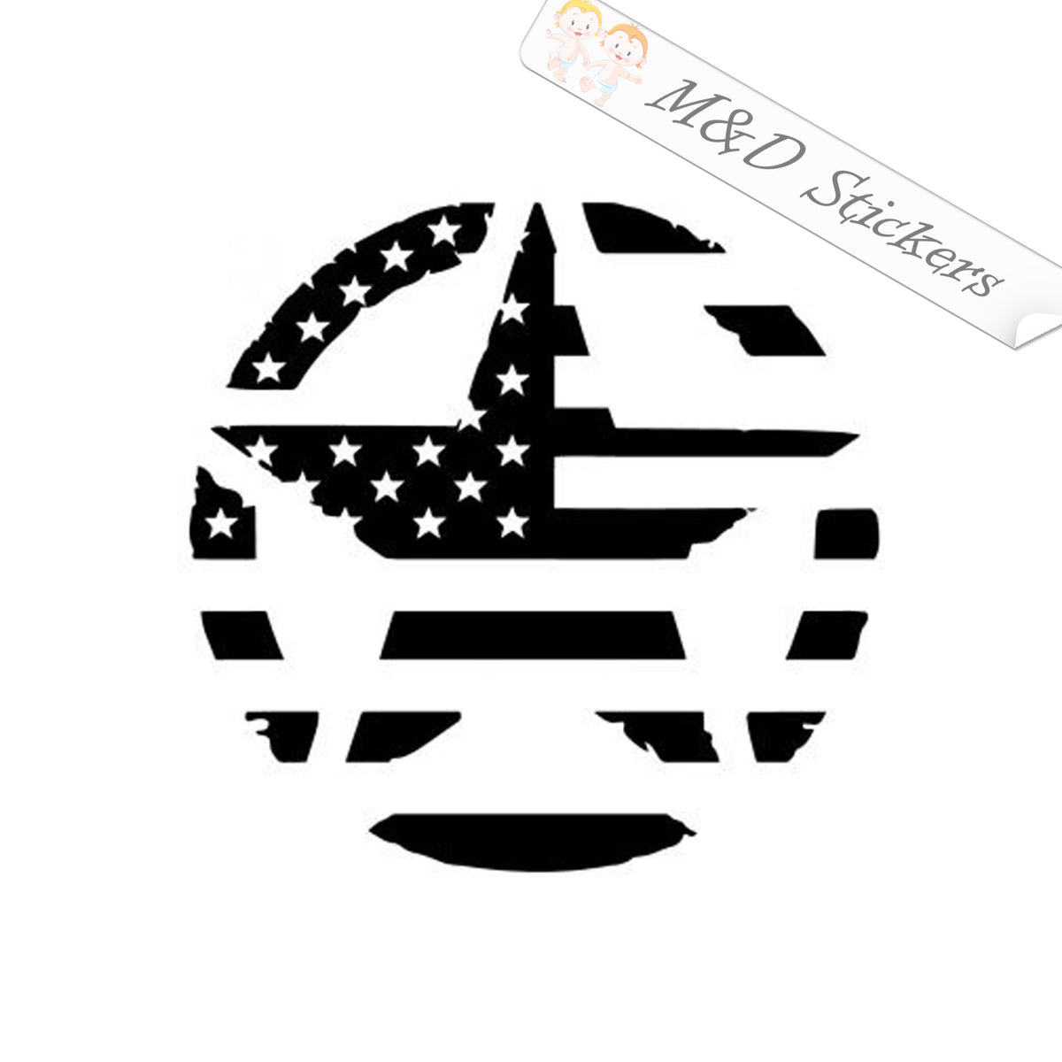 US flag star (4.5" - 30") Vinyl Decal in Different colors & size for C ...
