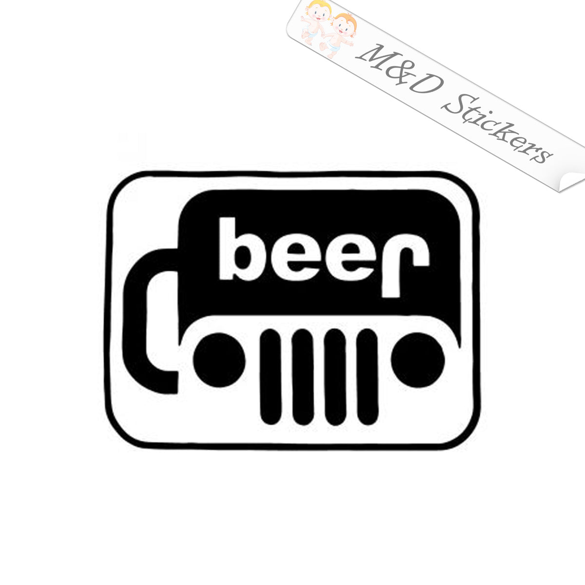 Jeep - beer (4.5" - 30") Vinyl Decal in Different colors & size for Ca ...