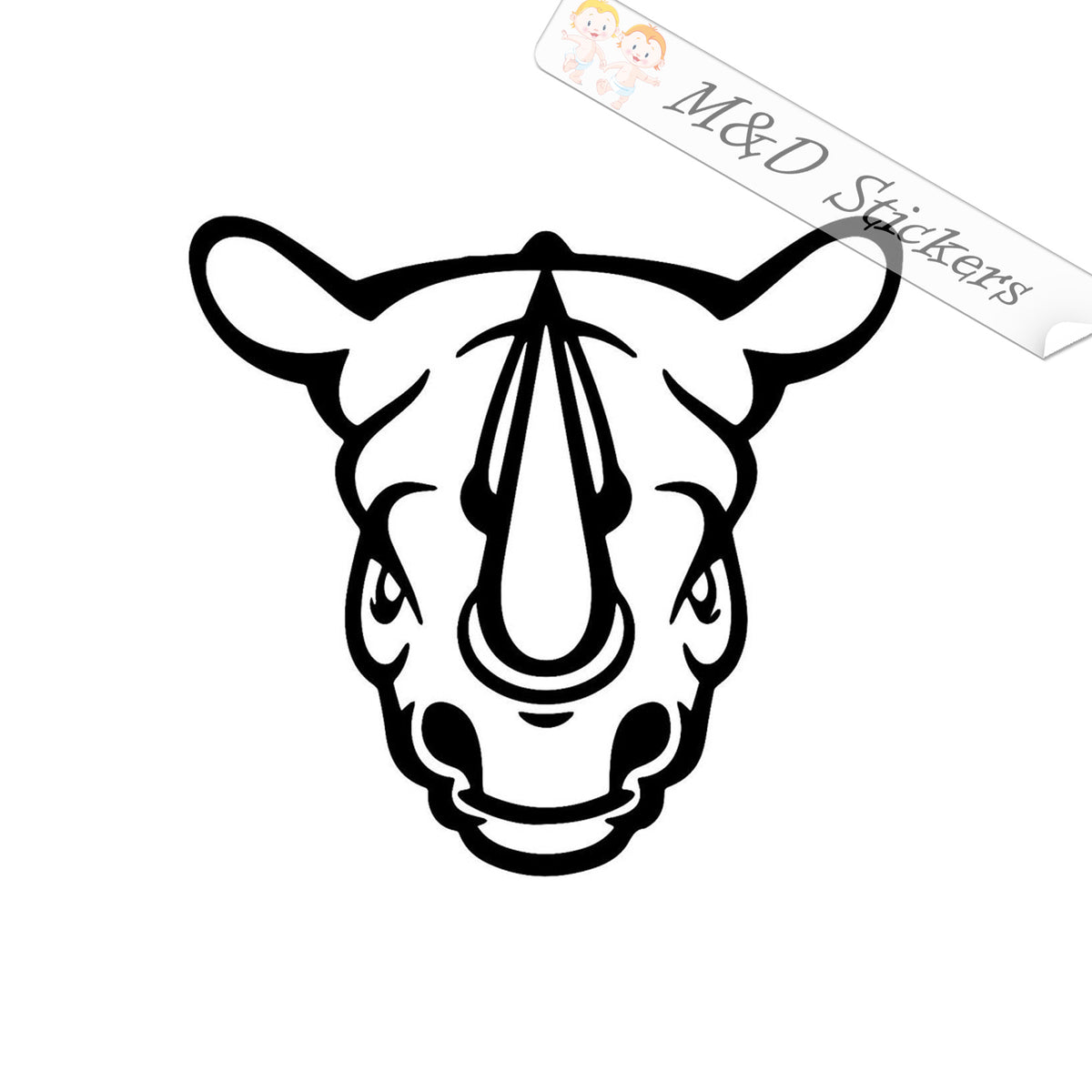 Rhino Rhinoceros Head (4.5" - 30") Vinyl Decal in Different colors & s ...