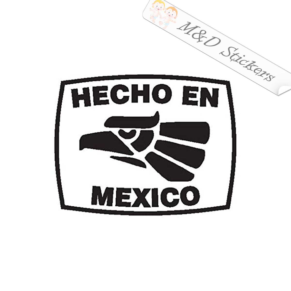 2x Mexican eagle Hecho en Mexico Vinyl Decal Sticker Different colors ...