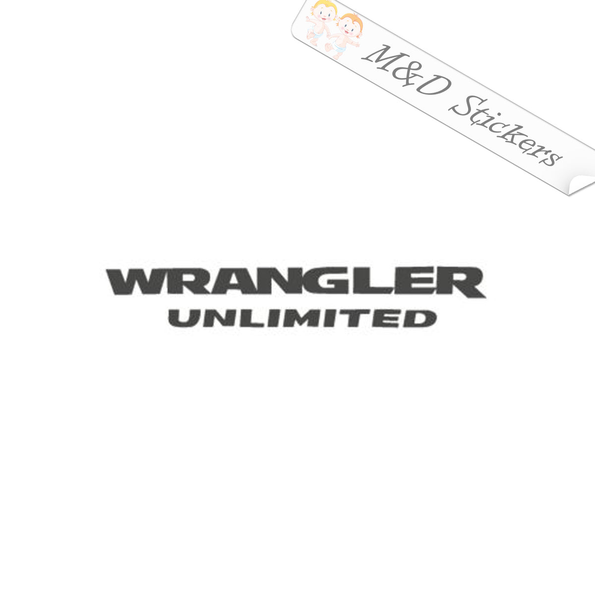 Jeep Wrangler Unlimited Script (4.5" - 30") Vinyl Decal in Different c ...