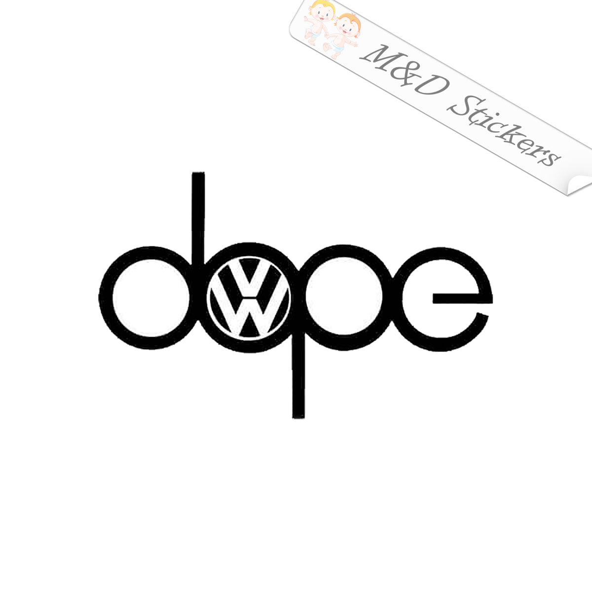 Volkswagen Dope (4.5" - 30") Vinyl Decal in Different colors & size fo ...