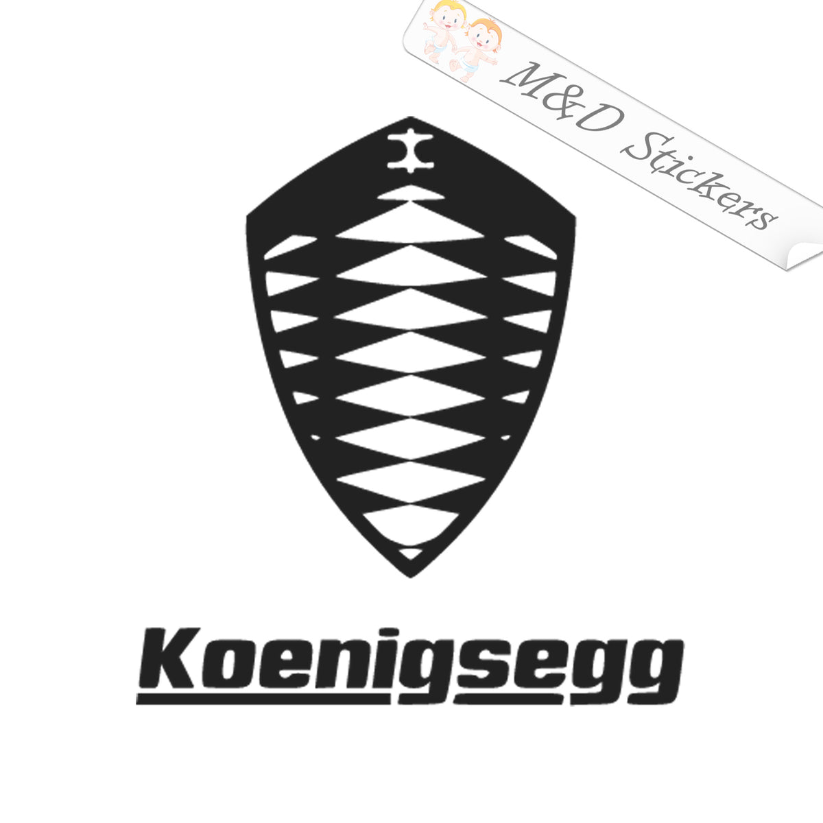 Koenigsegg Logo (4.5" - 30") Vinyl Decal in Different colors & size fo ...