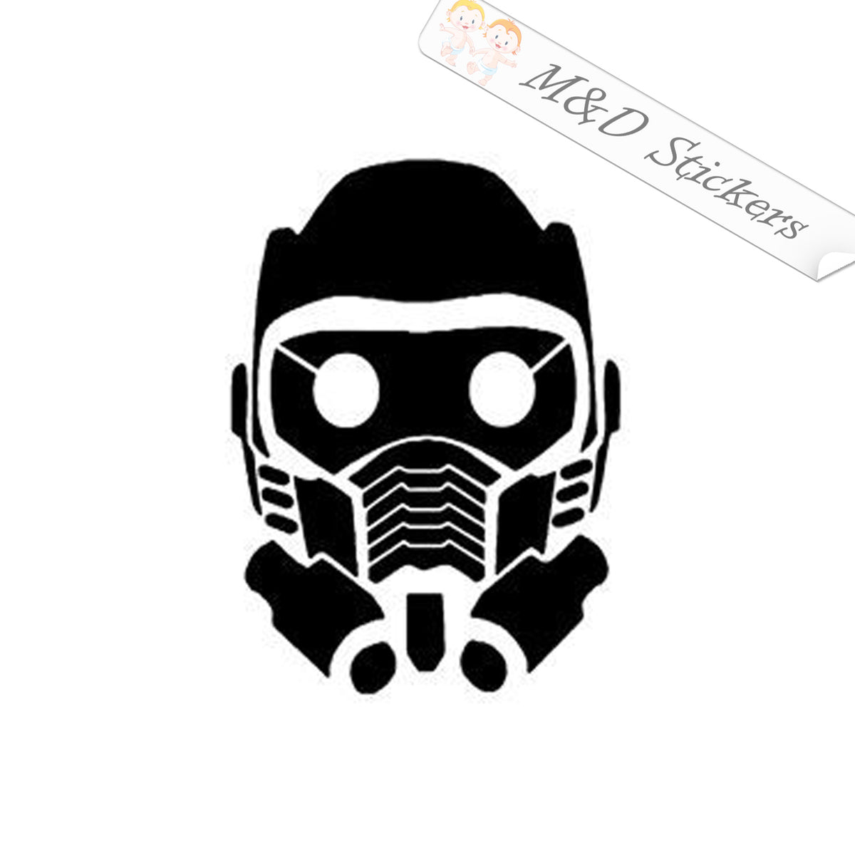 2x Guardians of the Galaxy Star Lord Mask logo Vinyl Decal Sticker Dif ...