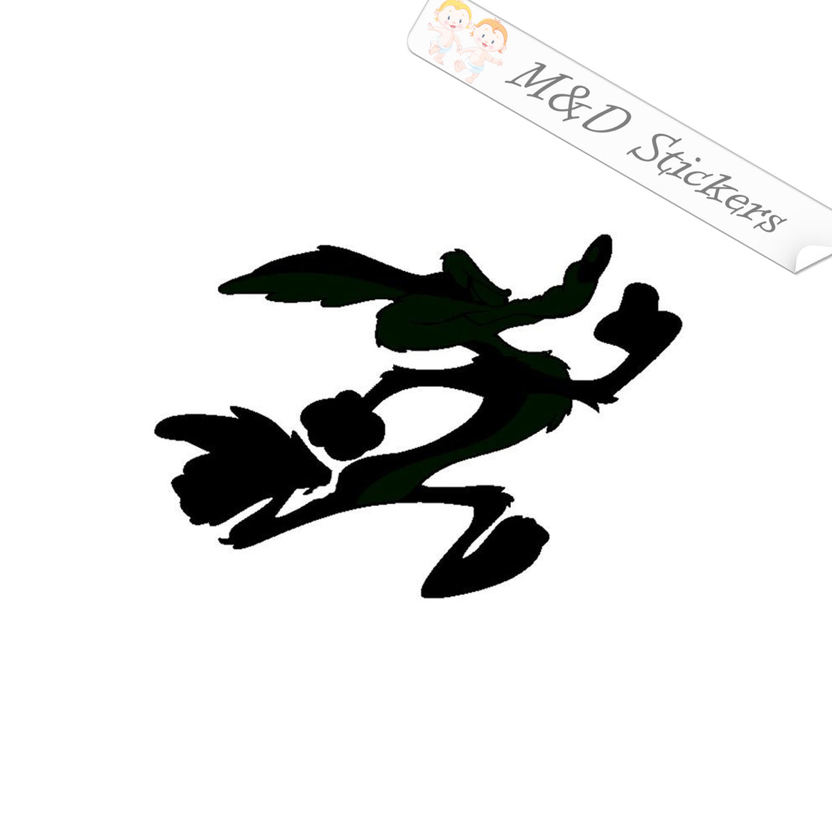 2x Wile E Coyote Vinyl Decal Sticker Different colors & size for Cars ...