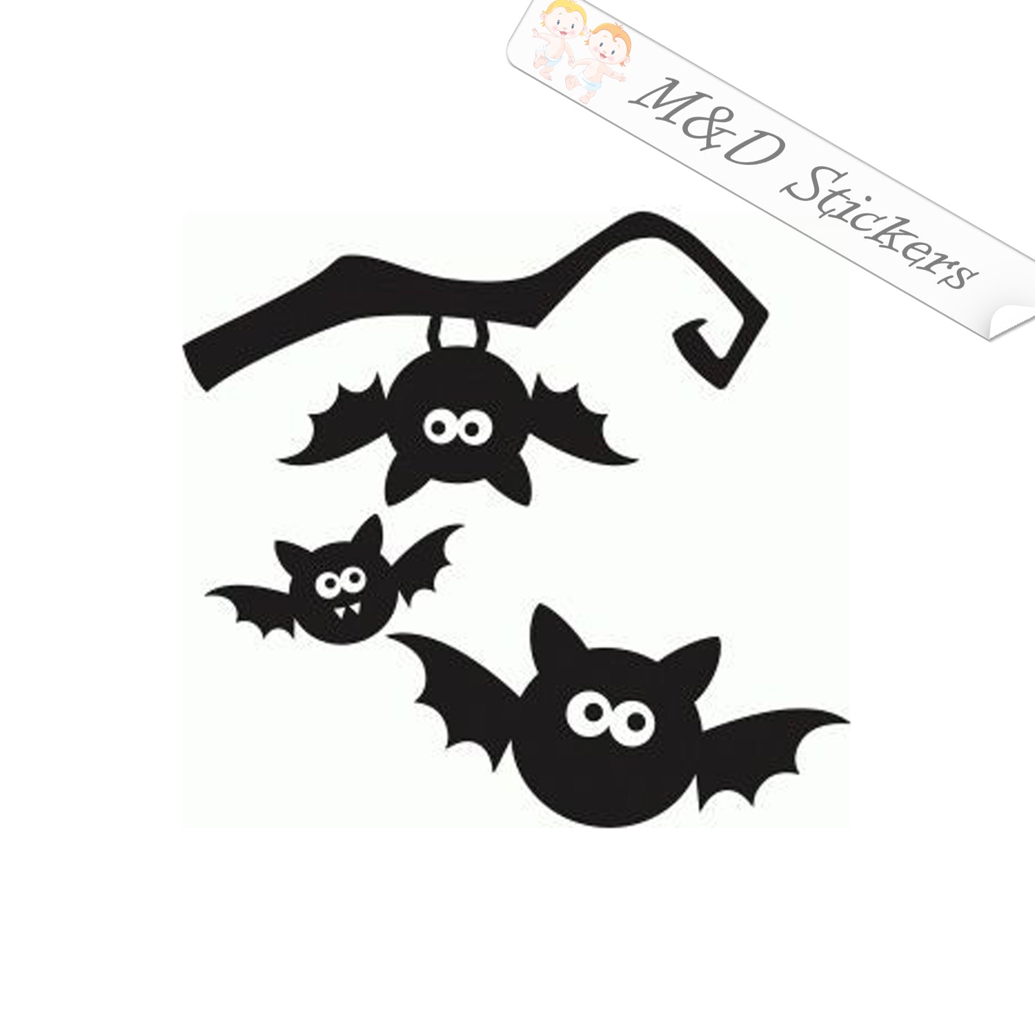 2x Bats Vinyl Decal Sticker Different colors & size for Cars/Bikes/Win ...