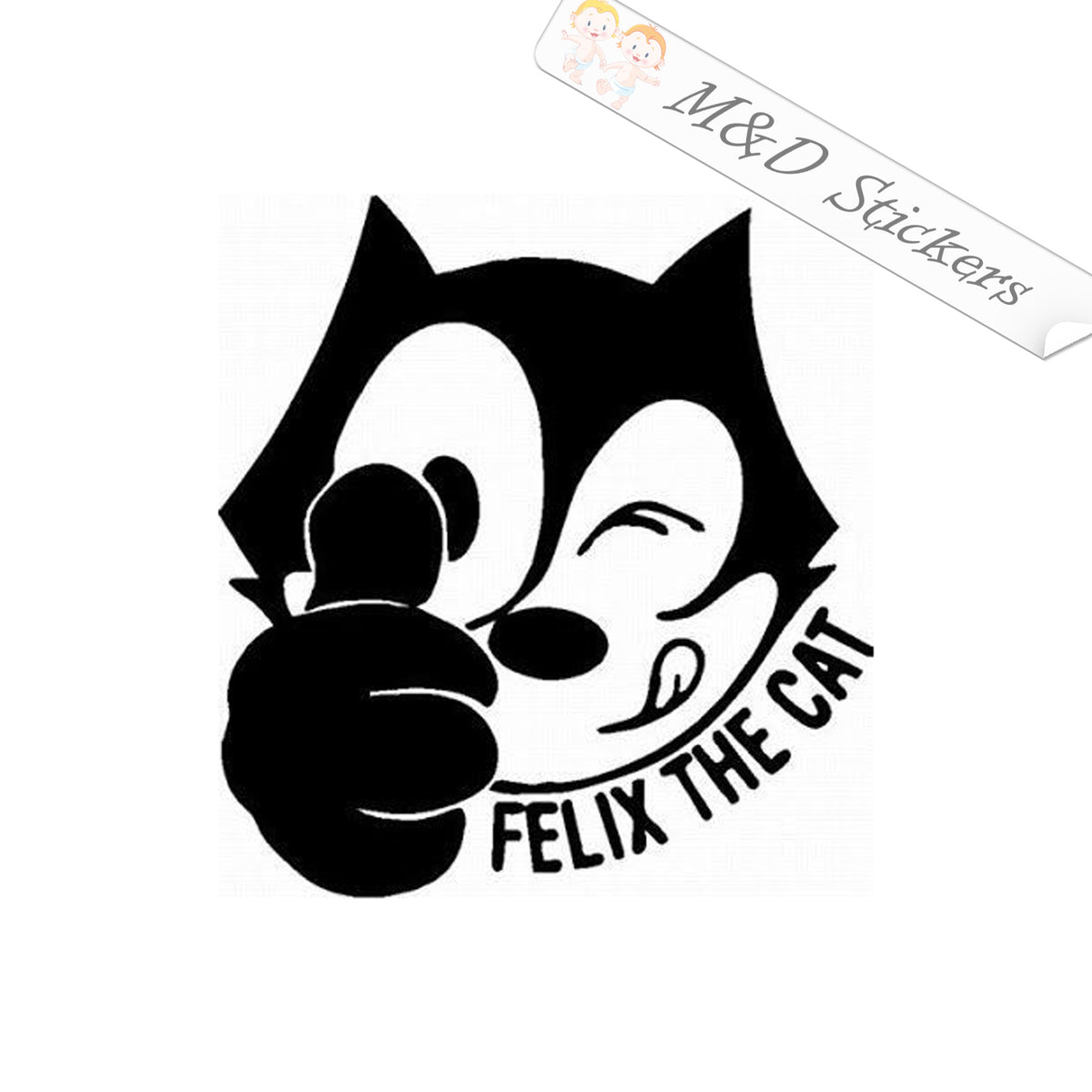 2x Felix the Cat Vinyl Decal Sticker Different colors & size for Cars ...