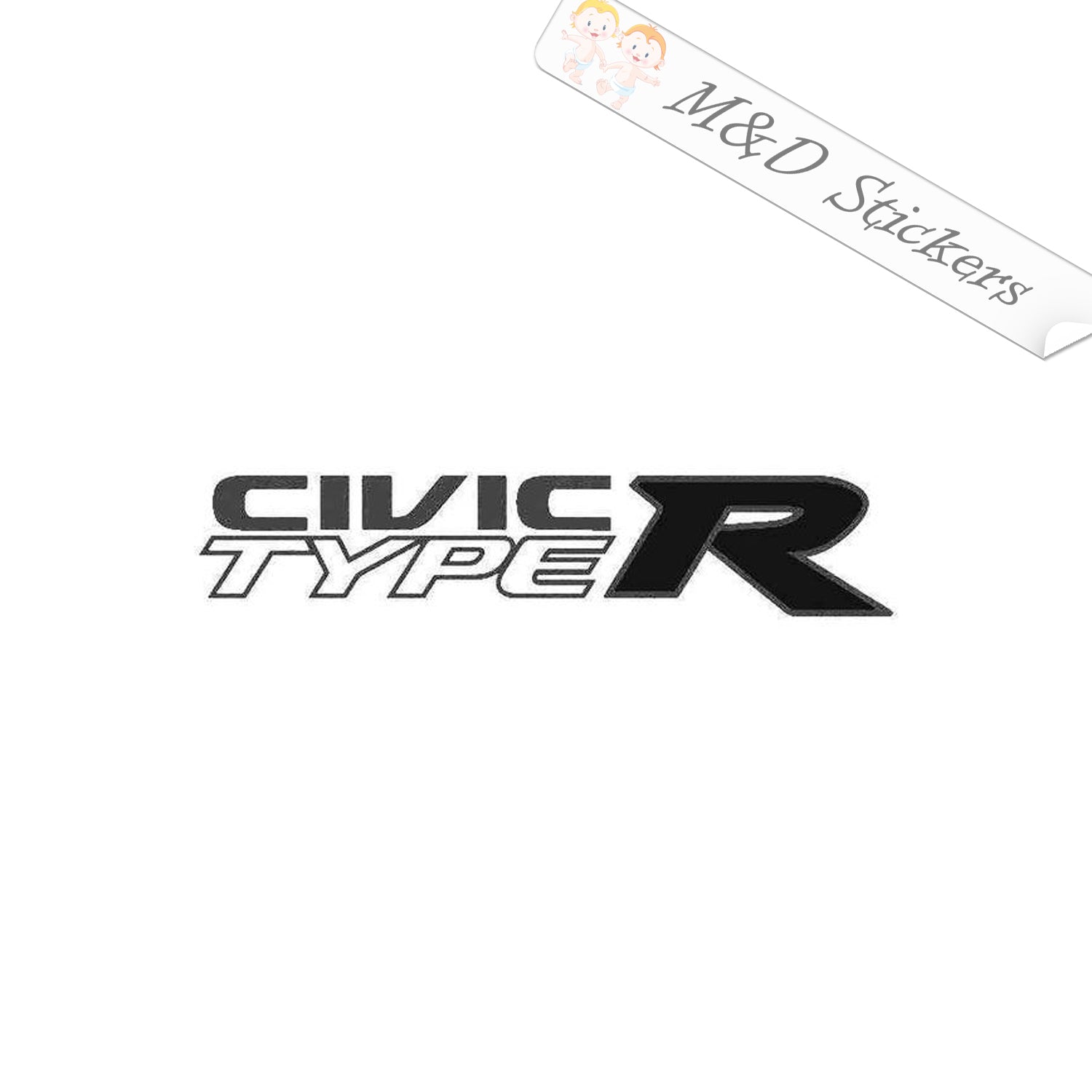 2x Honda Civic type R Vinyl Decal Sticker Different colors & size for ...