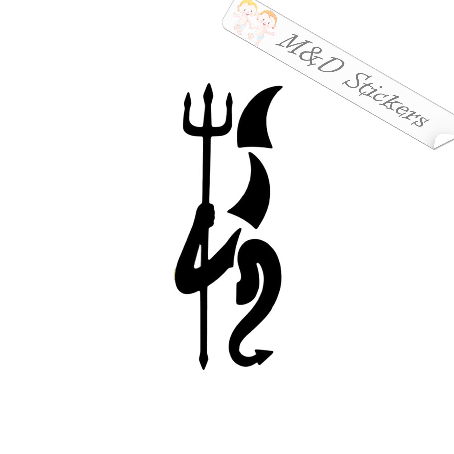 Devil car Logo (4.5" - 30") Vinyl Decal in Different colors & size for ...