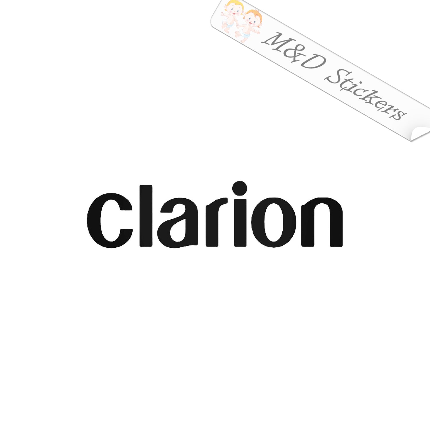 2x Clarion Vinyl Decal Sticker Different colors & size for Cars/Bikes ...