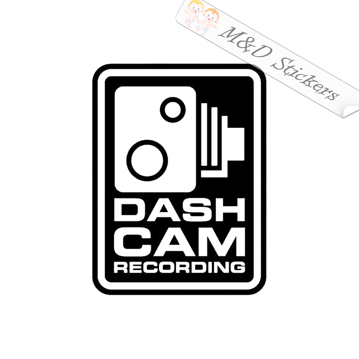 2x Dash cam sign Vinyl Decal Sticker Different colors & size for Cars ...
