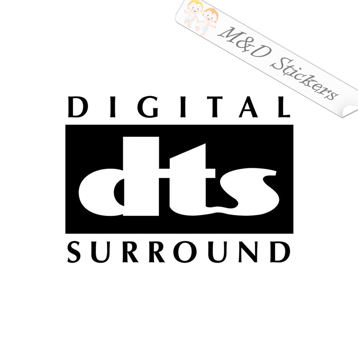 Digital DTS Surround Logo (4.5" - 30") Vinyl Decal in Different colors ...