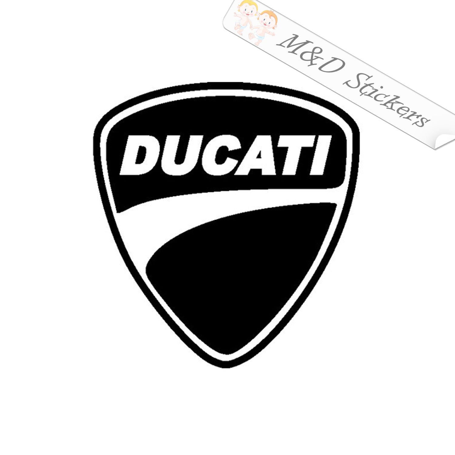 2x Ducati Logo Vinyl Decal Sticker Different colors & size for Cars/Bi ...
