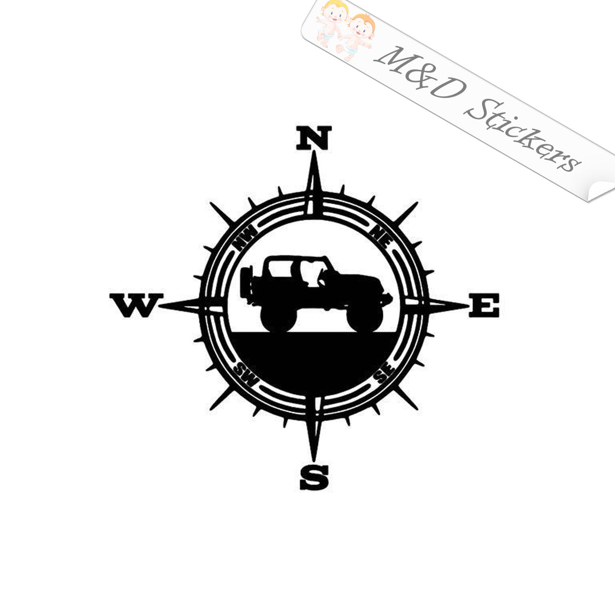 2x Jeep - compass Vinyl Decal Sticker Different colors & size for Cars ...