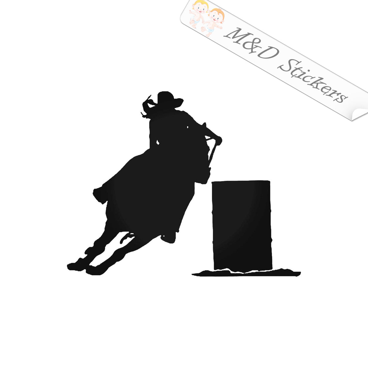 2x Barrel Racer Vinyl Decal Sticker Different colors & size for Cars/B ...