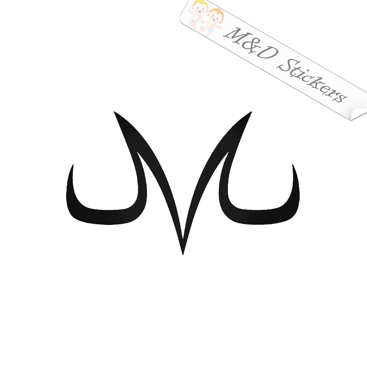 2x Majin Vegeta M Symbol Dragon Ball Buu Saga Vinyl Decal Sticker Diff ...