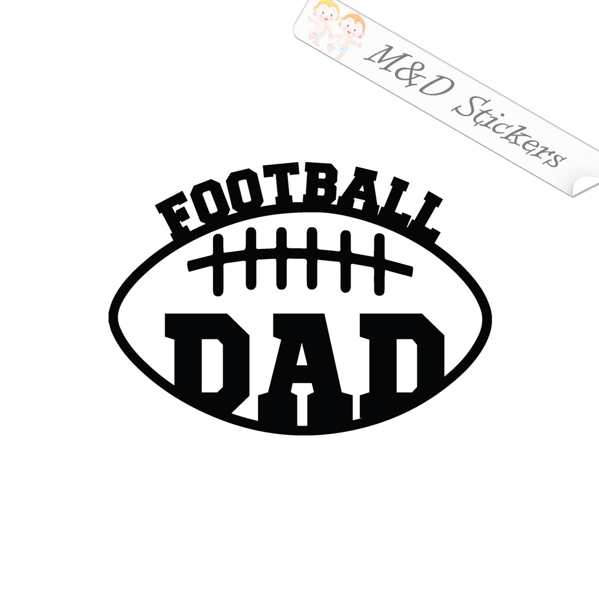 2x Football dad Vinyl Decal Sticker Different colors & size for Cars/B ...
