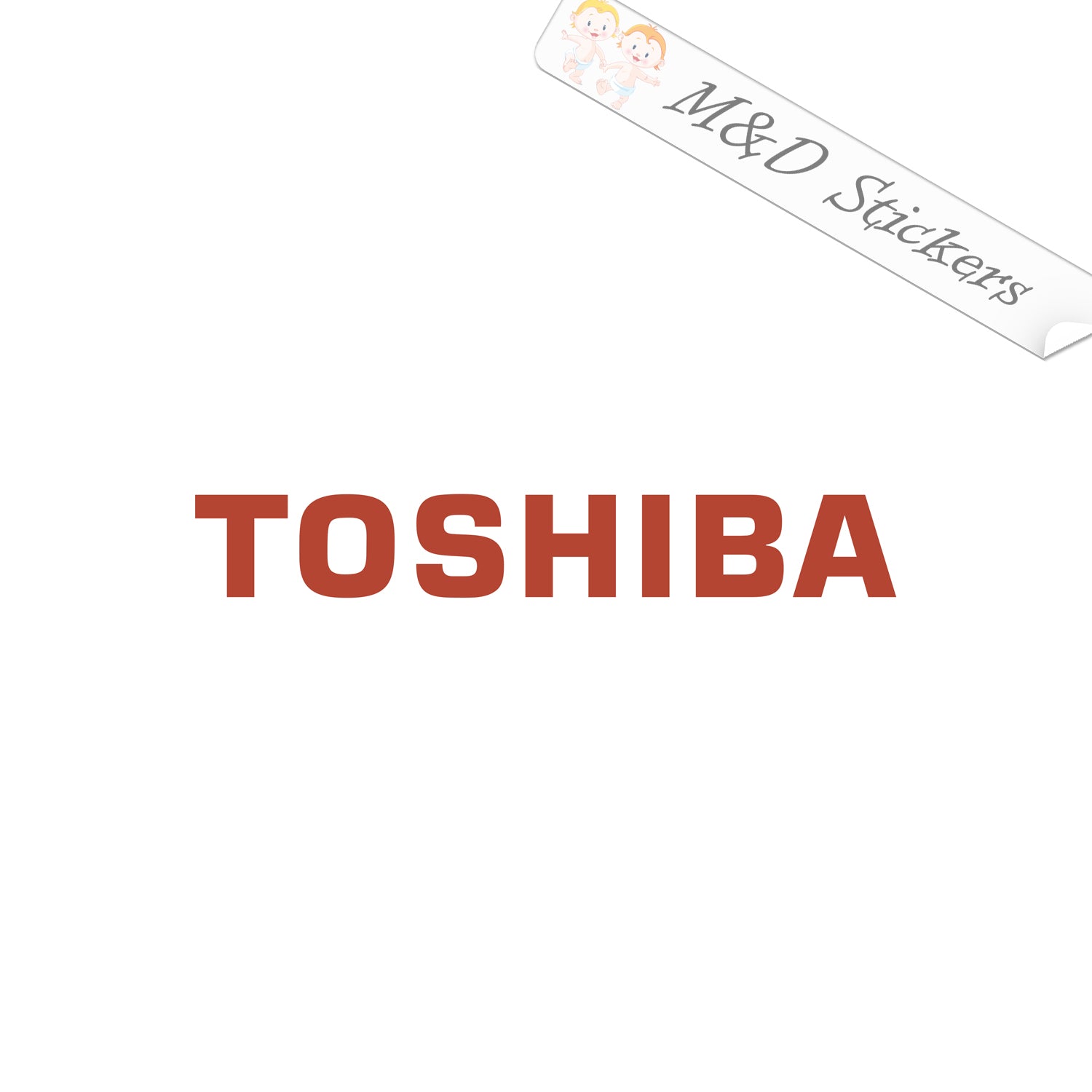 2x Toshiba Logo Vinyl Decal Sticker Different colors size for Cars B M D Stickers