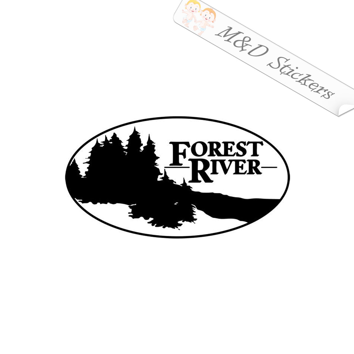 2x Forest River RV Trailers Logo Vinyl Decal Sticker Different colors ...