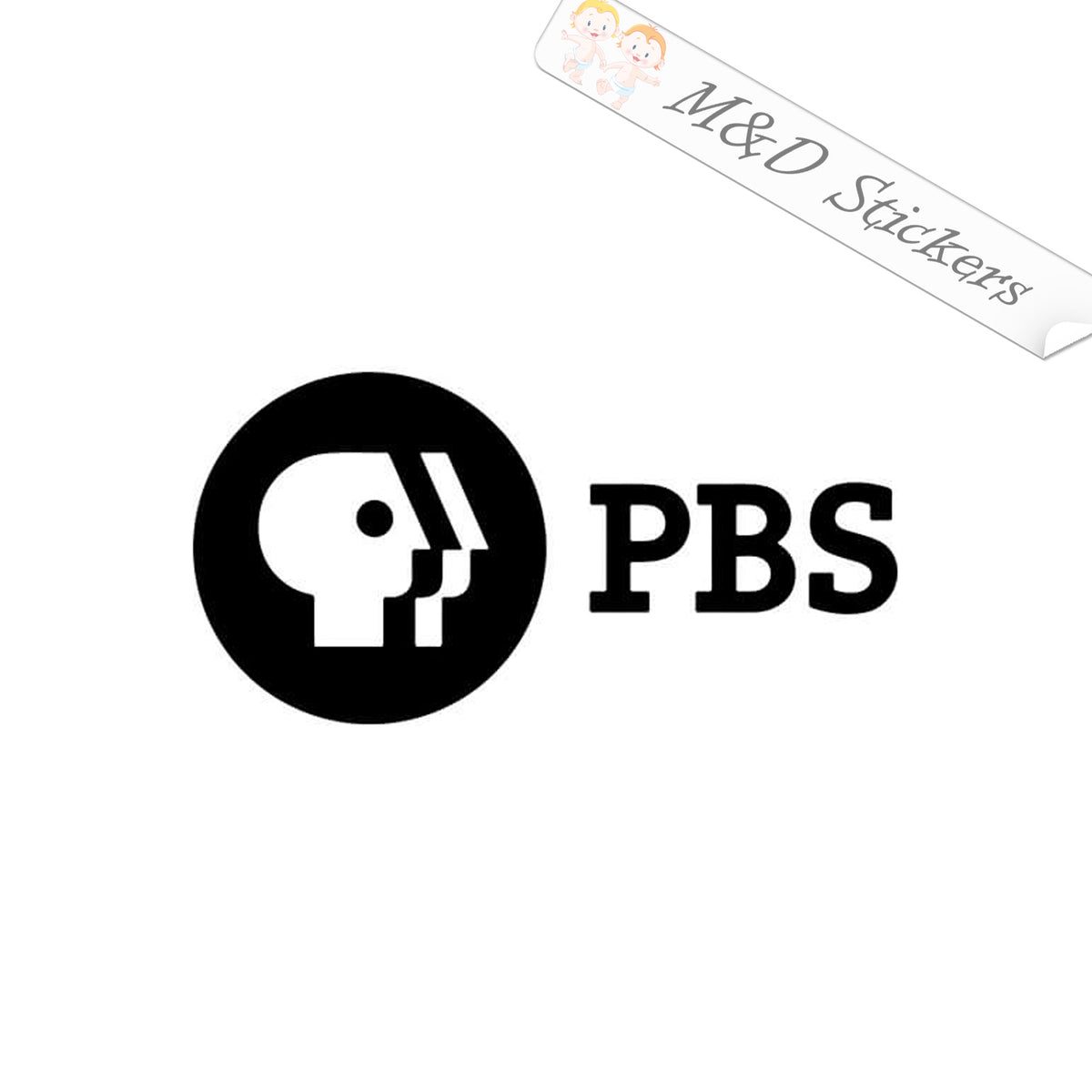 2x PBS Vinyl Decal Sticker Different colors & size for Cars/Bikes/Wind ...