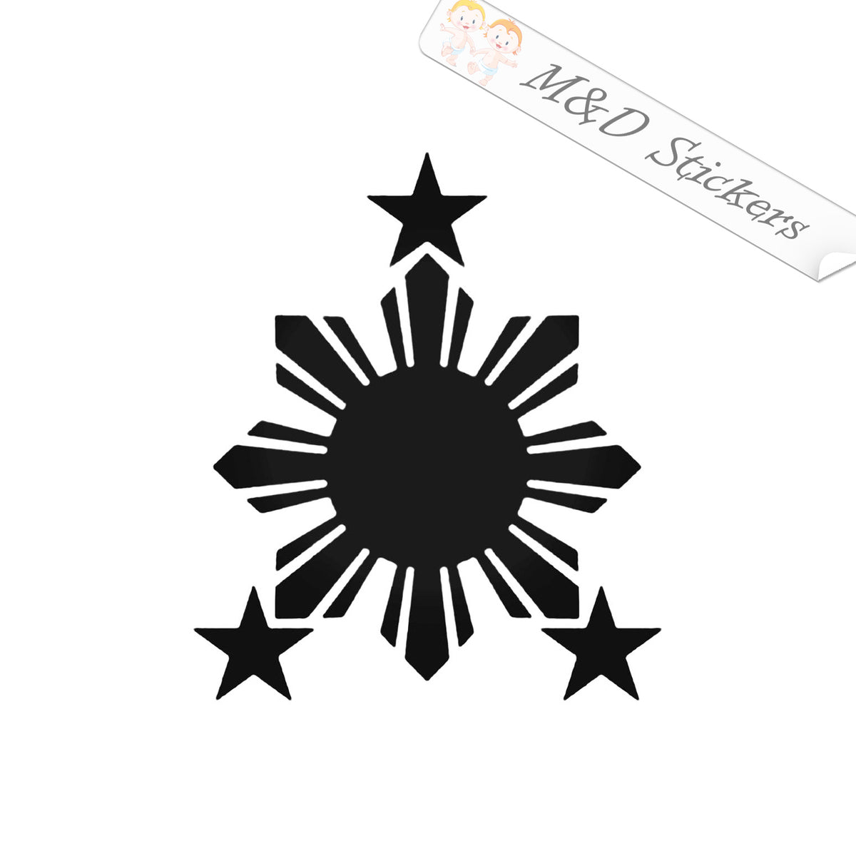 2x Philippines Sun Flag Vinyl Decal Sticker Different colors & size fo ...
