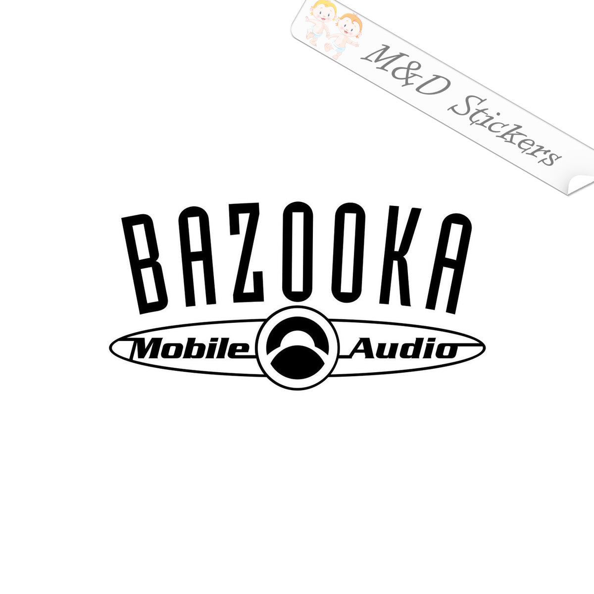 2x Bazooka Vinyl Decal Sticker Different colors & size for Cars/Bikes ...