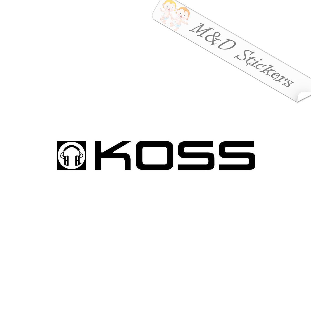 2x Koss Vinyl Decal Sticker Different colors & size for Cars/Bikes/Win ...