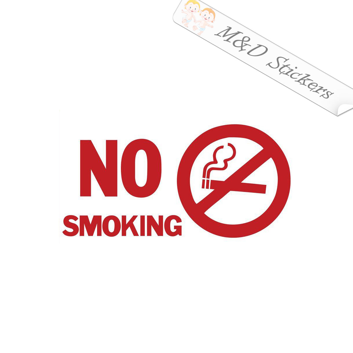No smoking sign (4.5" - 30") Vinyl Decal in Different colors & size fo ...